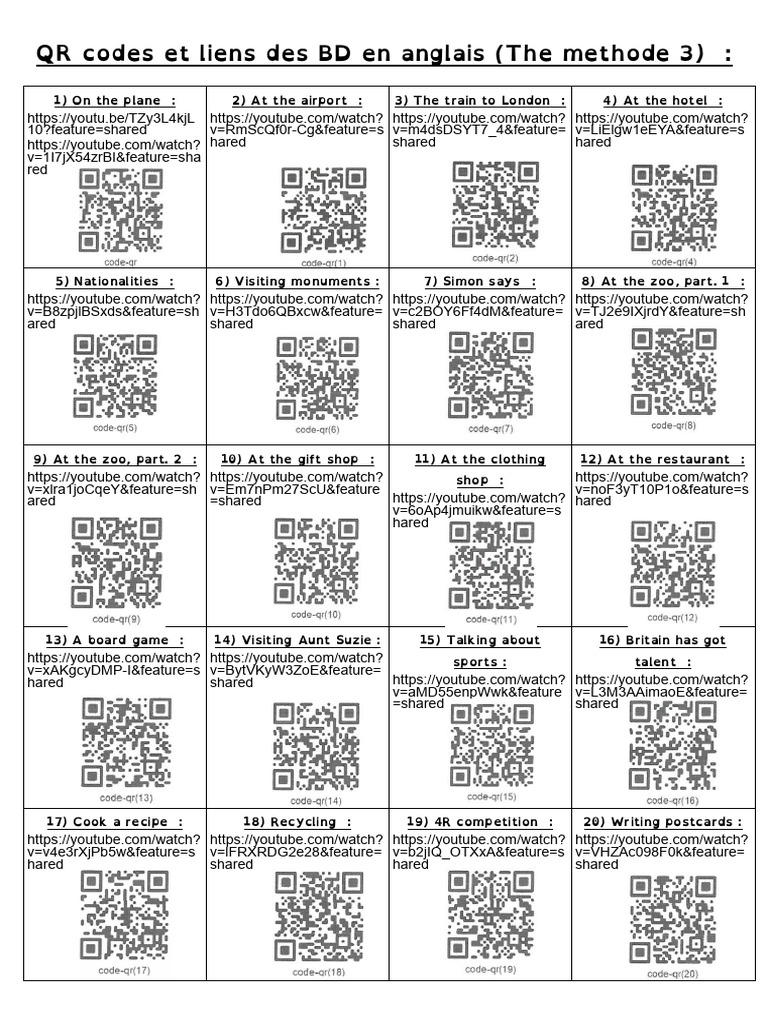QR Codes for English Learning Resources | PDF | Christmas | December ...