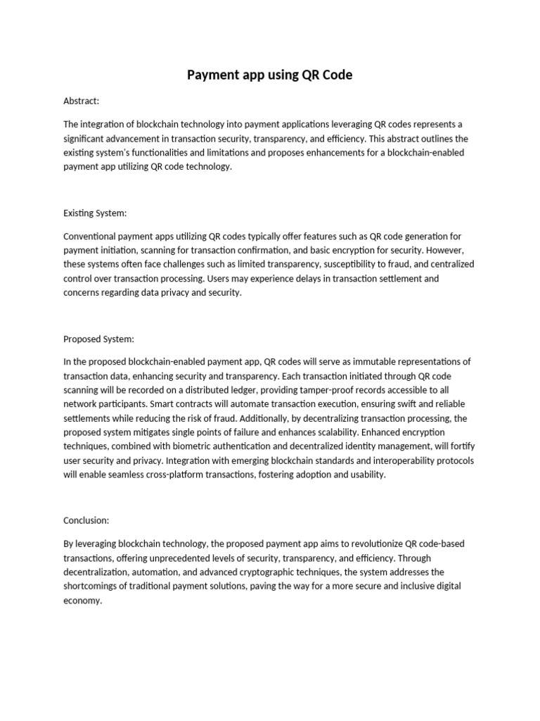 Blockchain-Enhanced QR Code Payments | PDF