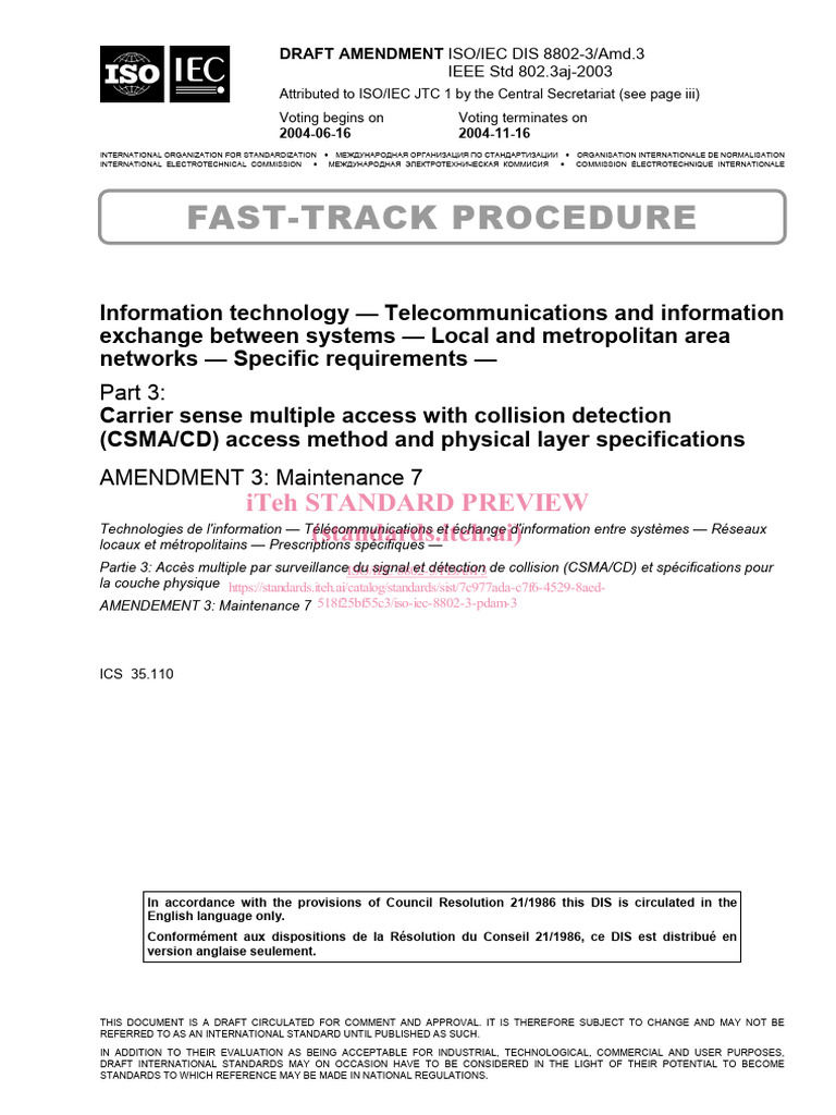 ISO-IEC-8802-3-PDAM-3 | PDF | International Organization For ...