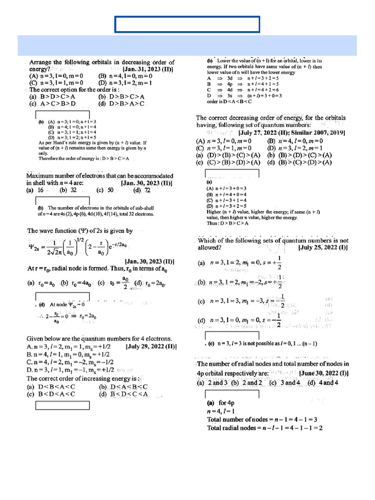 Atomic ST Quantumans | PDF | Chemistry | Physical Sciences