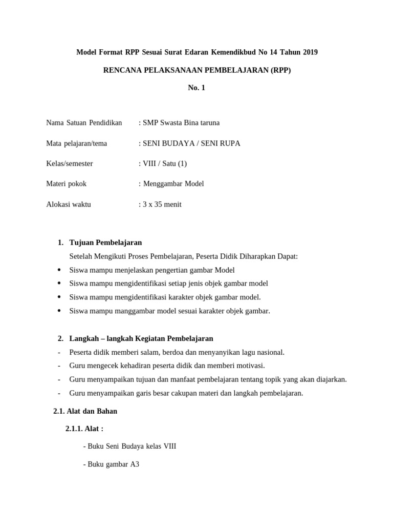 RPP SBK Kelas VIII Sem Ganjil-genap[1] | PDF