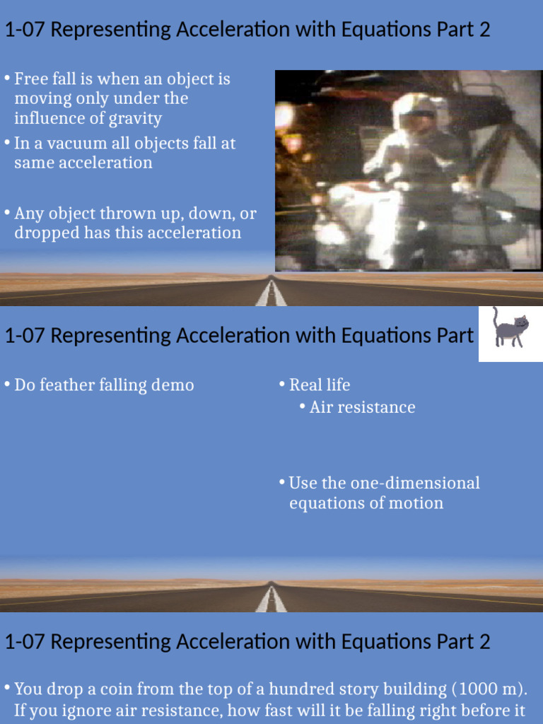 Physics 01.3 1 D Kinematics | PDF