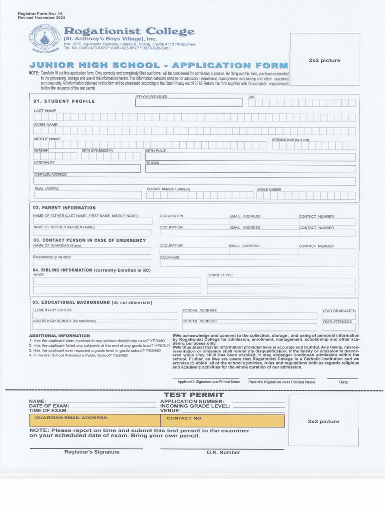 JHS APPLICATION AND PROCEDURE 2025 | PDF