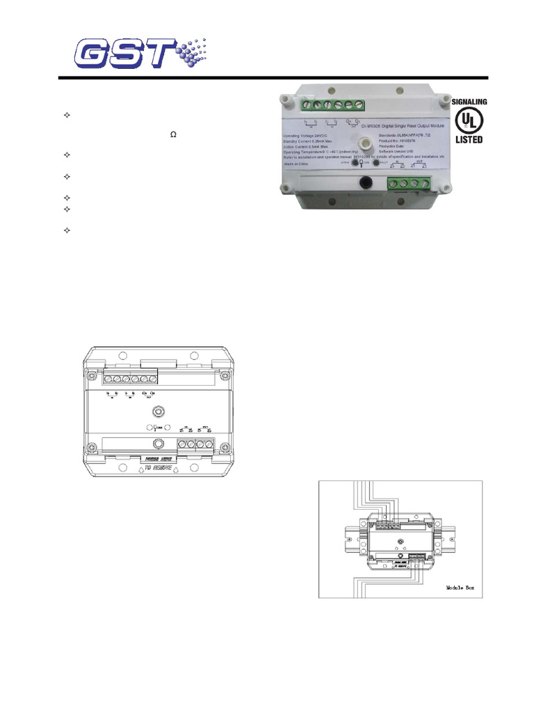 DI-M9305_Digital_Single_Riser_Output_Module | PDF | Electronic ...