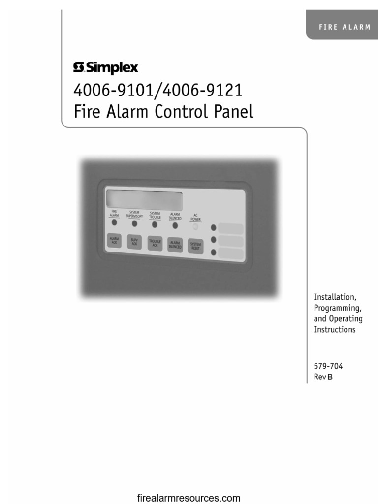 Simplex 4006 9101 Installation Programming Operation Manual | PDF ...