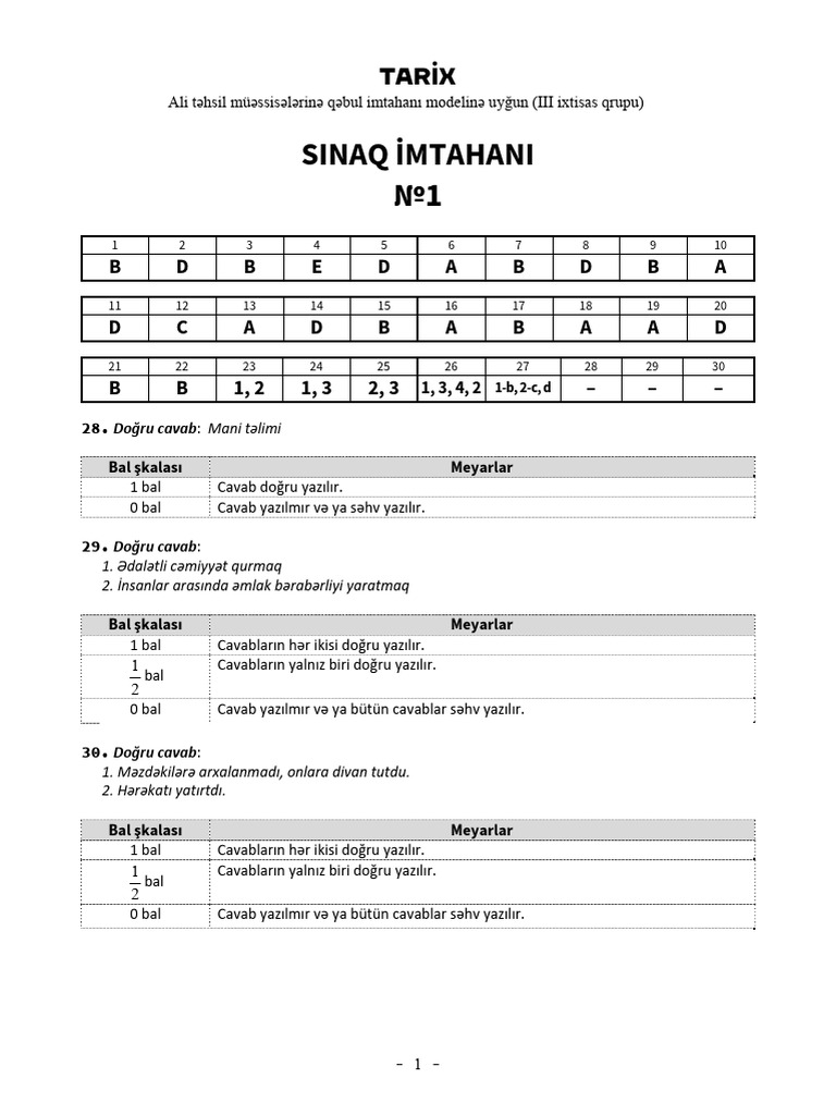 Tarix Qrup 3 AZ Sinaq 6 | PDF