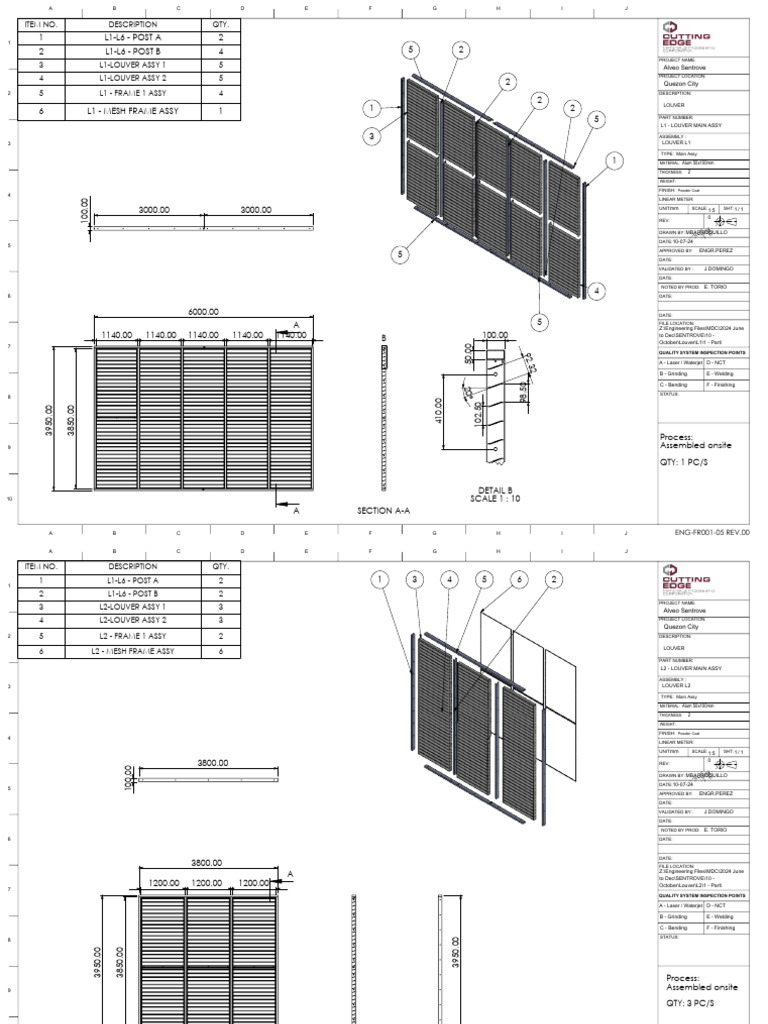 (Genset, 1bedroom, 2bedroom) LOUVER MAIN ASSY (Reference Onyl) | PDF ...