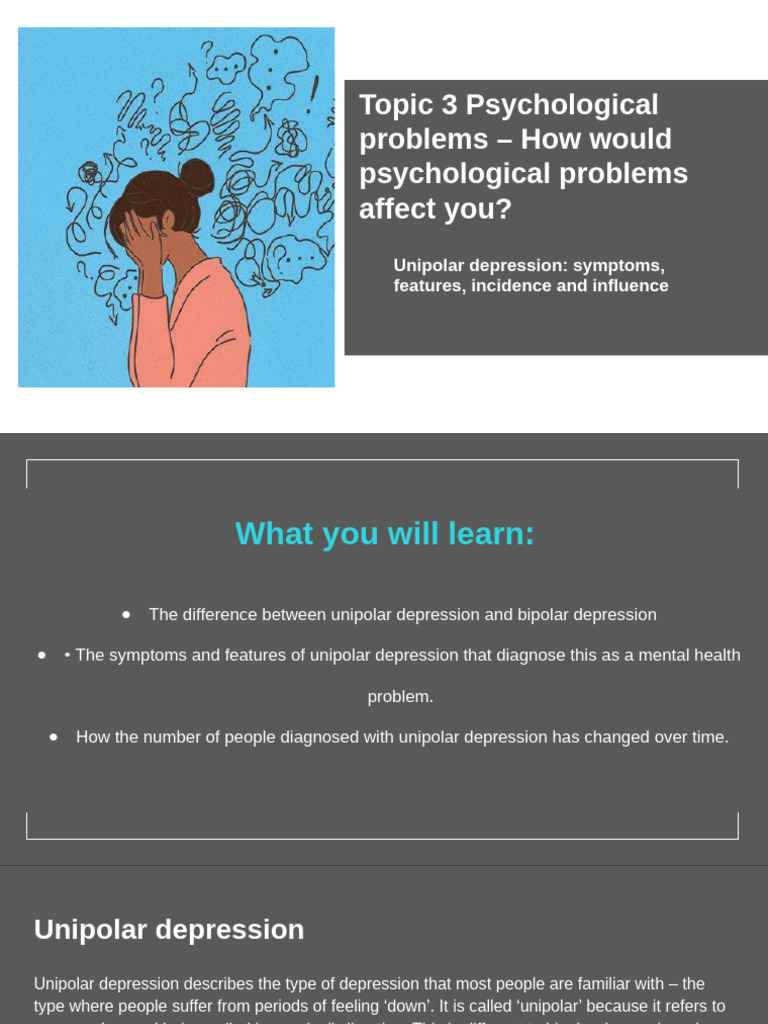 Topic 3 Psychological | PDF | Major Depressive Disorder | Mood Disorders