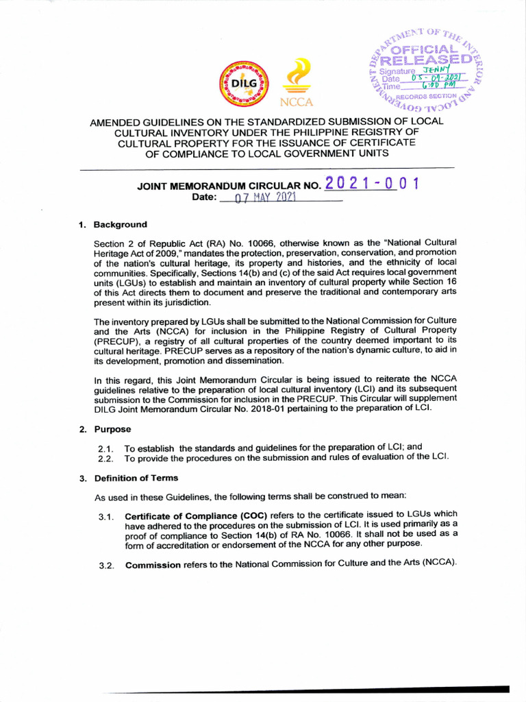 JMC Dilg Ncca 2021 001 | PDF