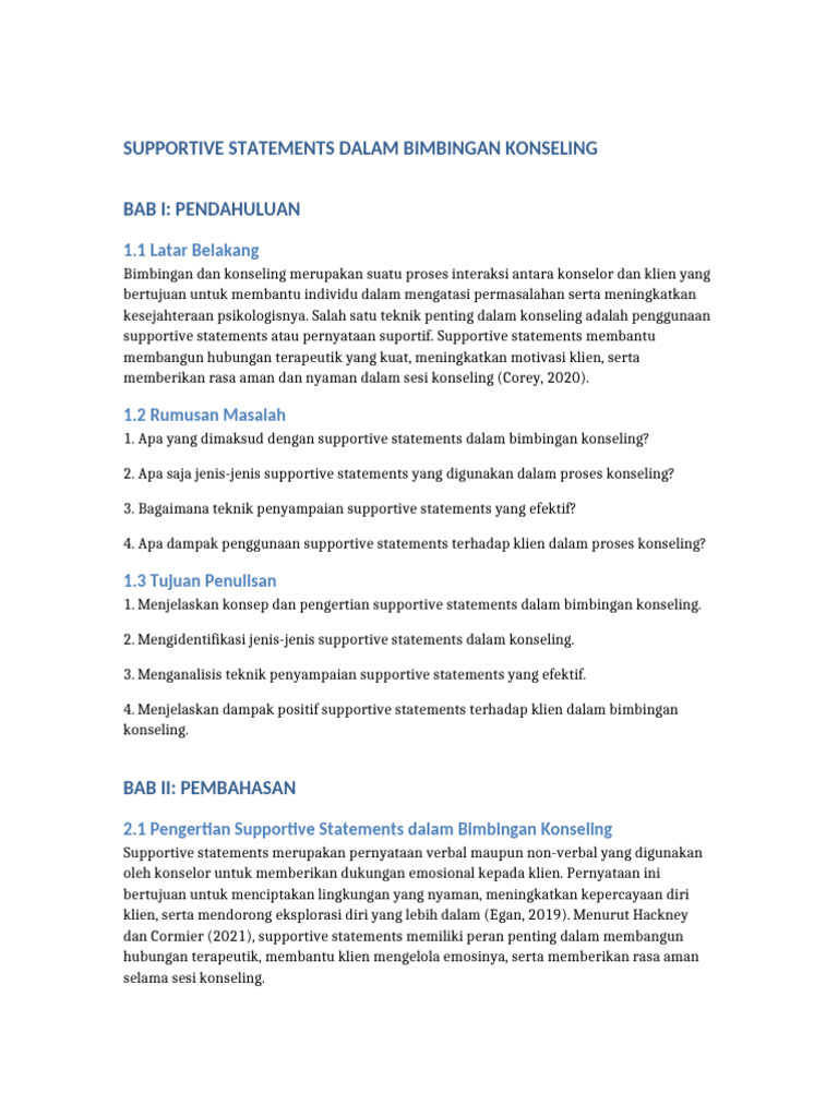 Supportive_Statements_Bimbingan_Konseling | PDF