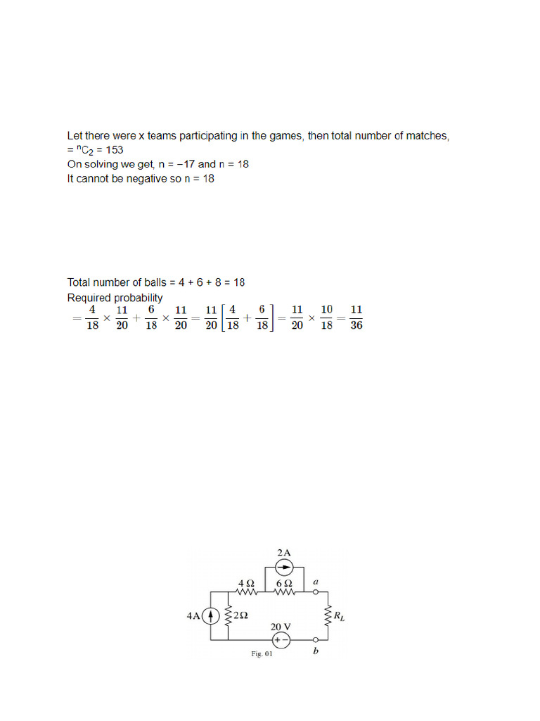 DC Circuit, Science, Permutation, Combination & Probability | PDF