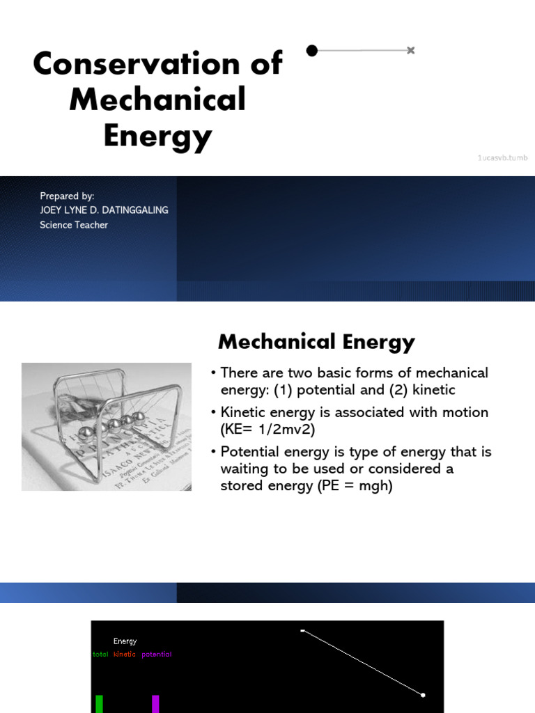 Q4 Wk5 - Conservation of Mechanical Energy | PDF