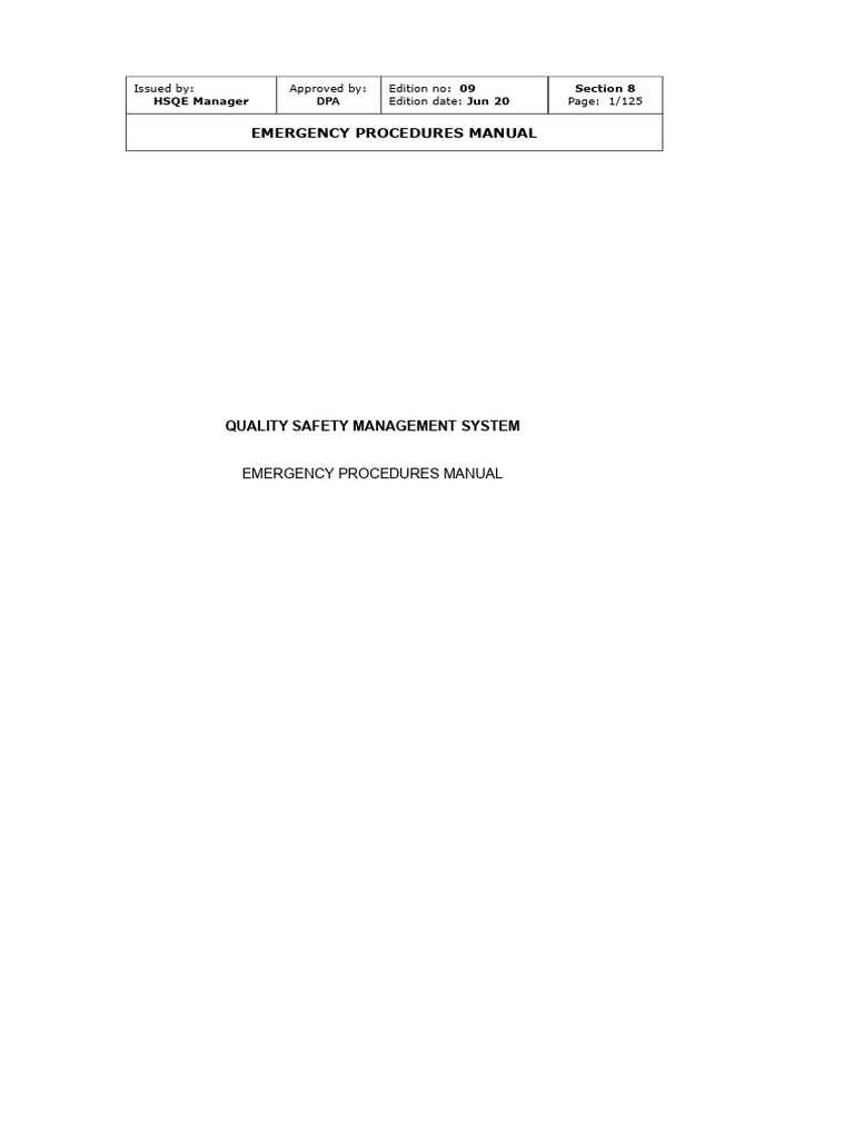 8 - Emcy Procedure Manual | PDF | Ships | Dangerous Goods