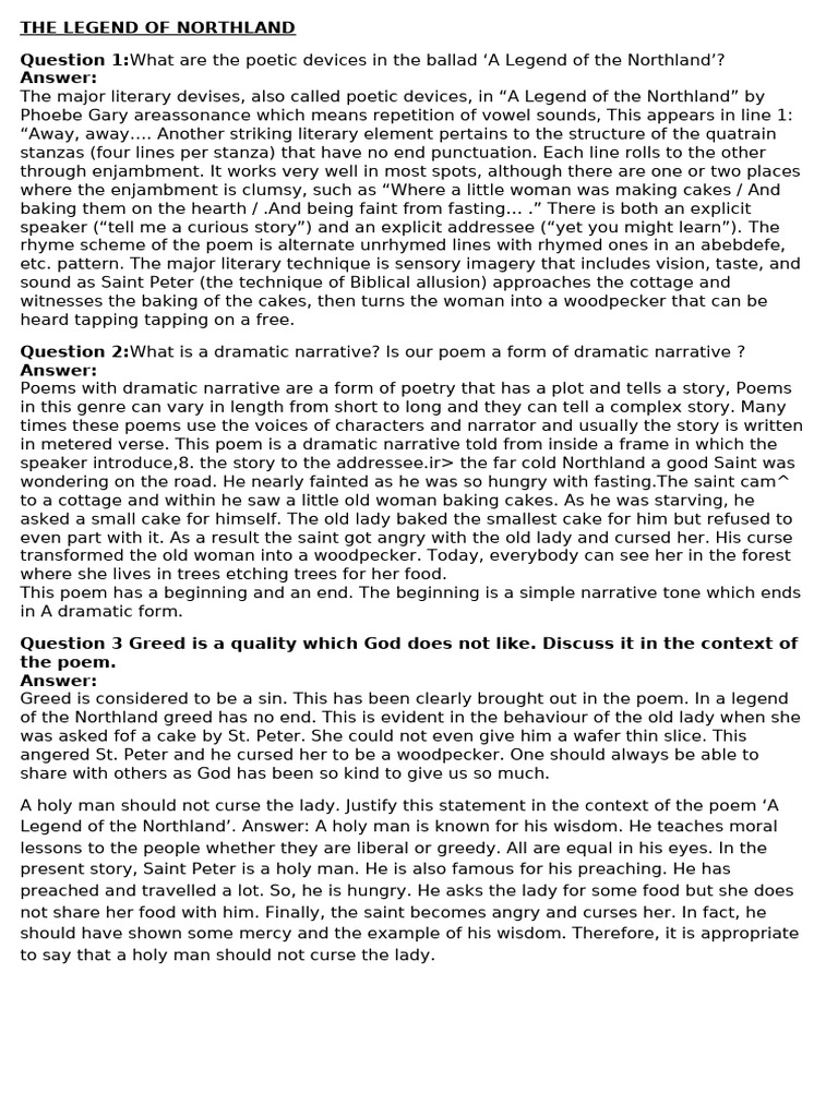 THE LEGEND OF NORTHLAND | PDF | Poetry | Poetics