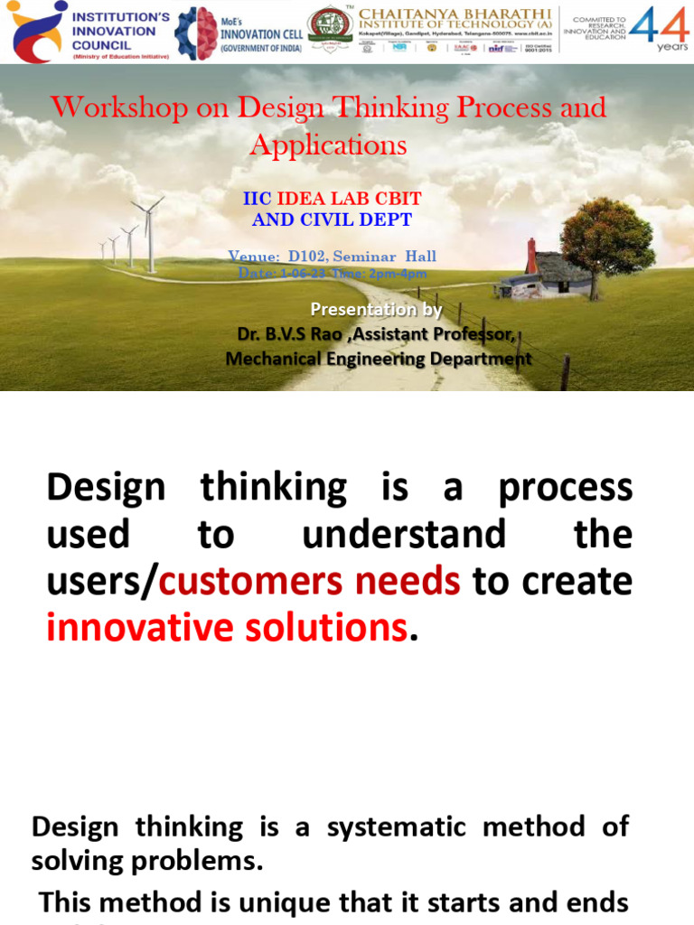 Design Thinking Introduction Ppt4 Students | PDF | Design Thinking | Thought