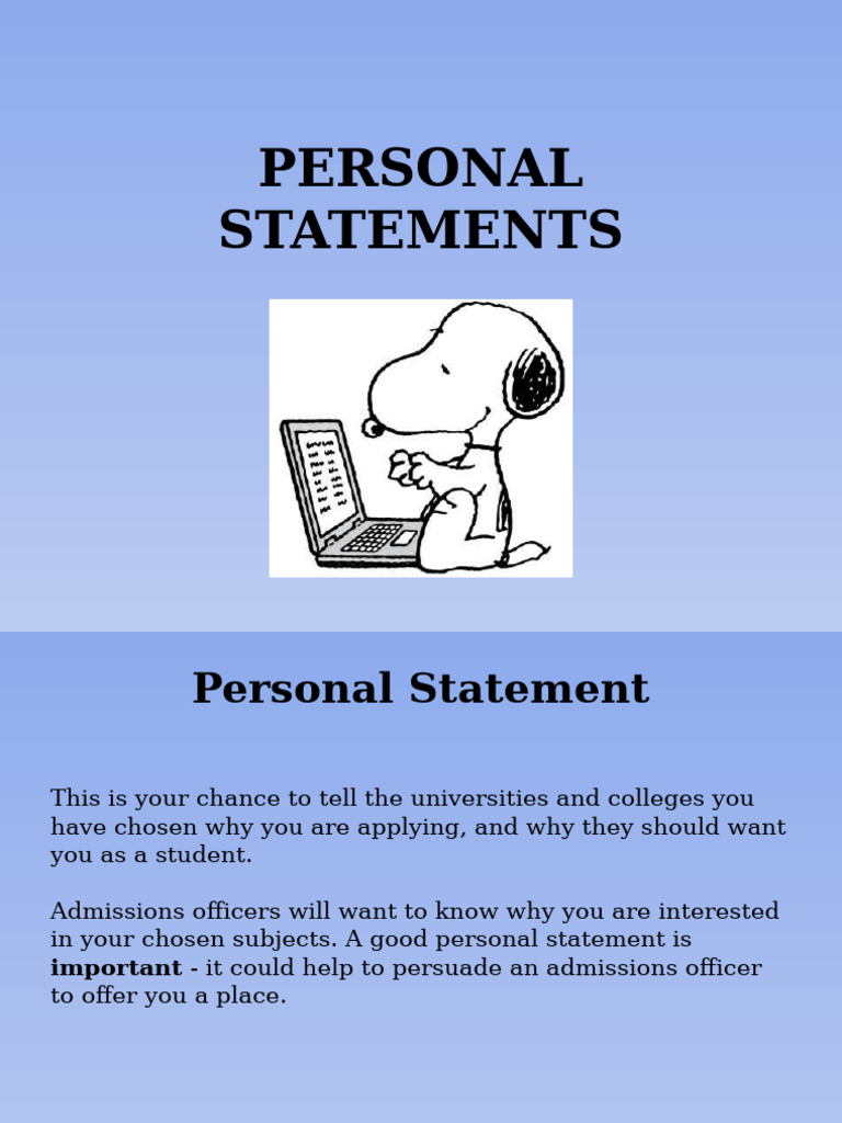 The Personal Statement 2021 | PDF | University And College Admission