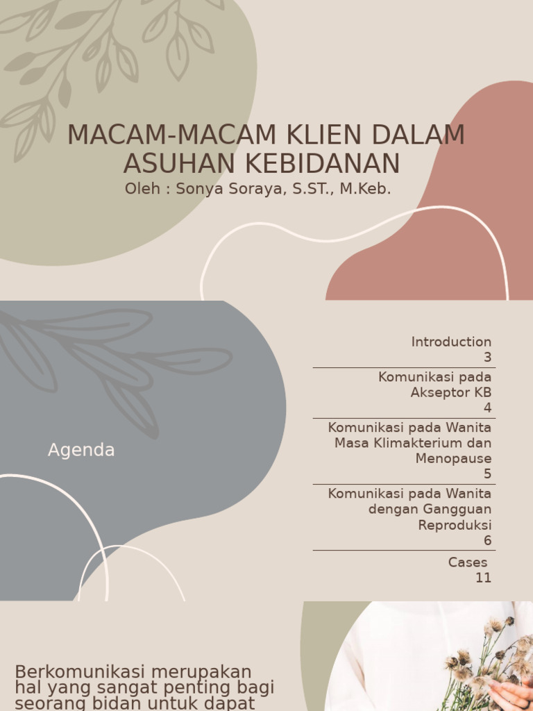 Komunikasi Bidan dengan Klien Kesehatan | PDF