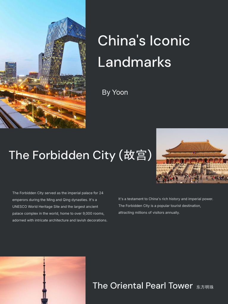 China's Iconic Landmarks of Growth | PDF