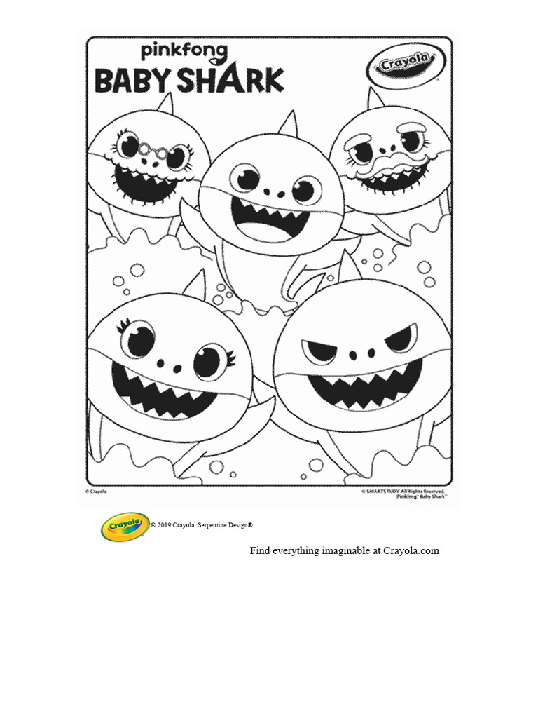 Baby Shark Coloring Page | PDF