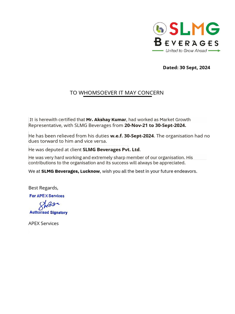 Experience Letter_ | PDF