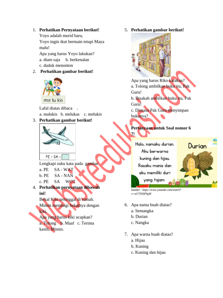 STS 2 Kelas I - Bhs Indonesia | PDF