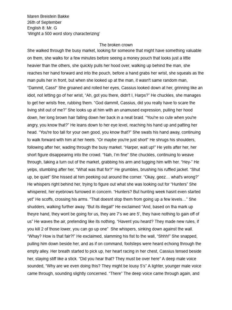 500 Word Story | PDF