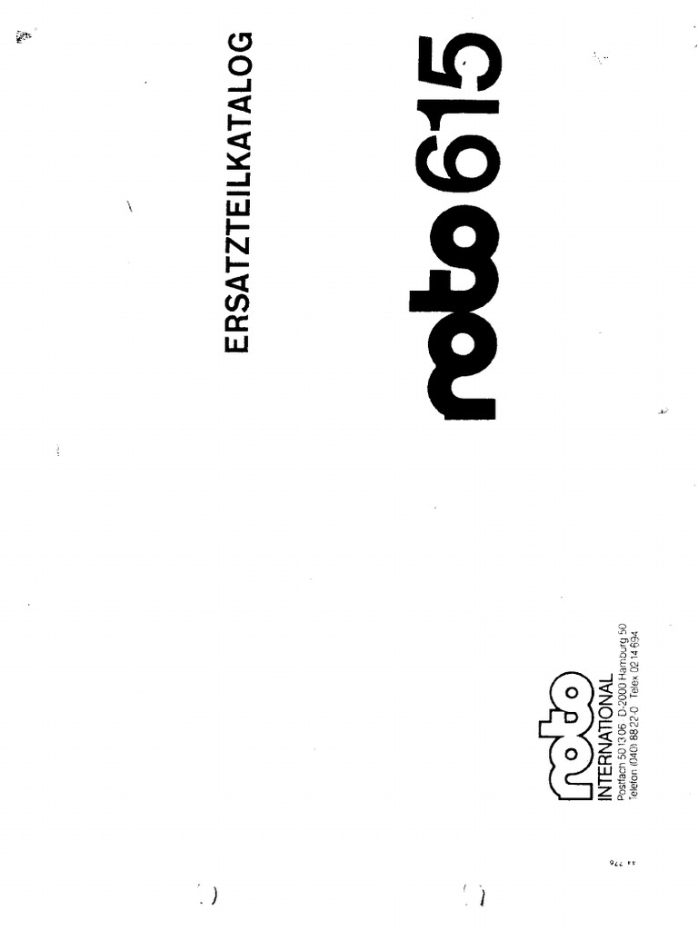 Roto 615 | PDF