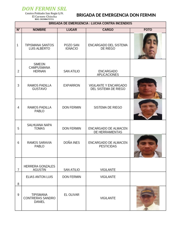 Brigada de Emergencia 2017 | PDF