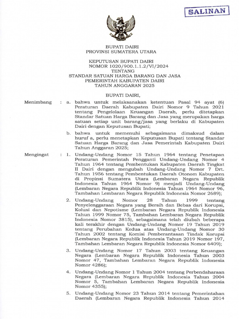 SSH, Sbu 2025 SK Dan Lampiran | PDF