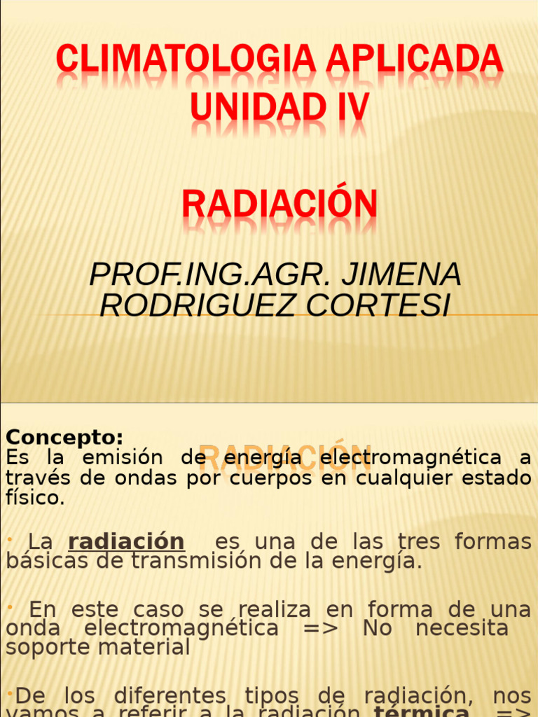 Unidad IV 2023 | PDF | Radiación electromagnética | Espectro electromagnético