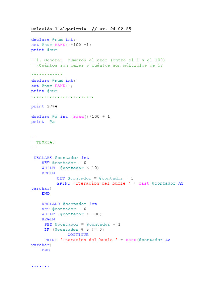 Relacion 4. Algoritmia-1 | PDF