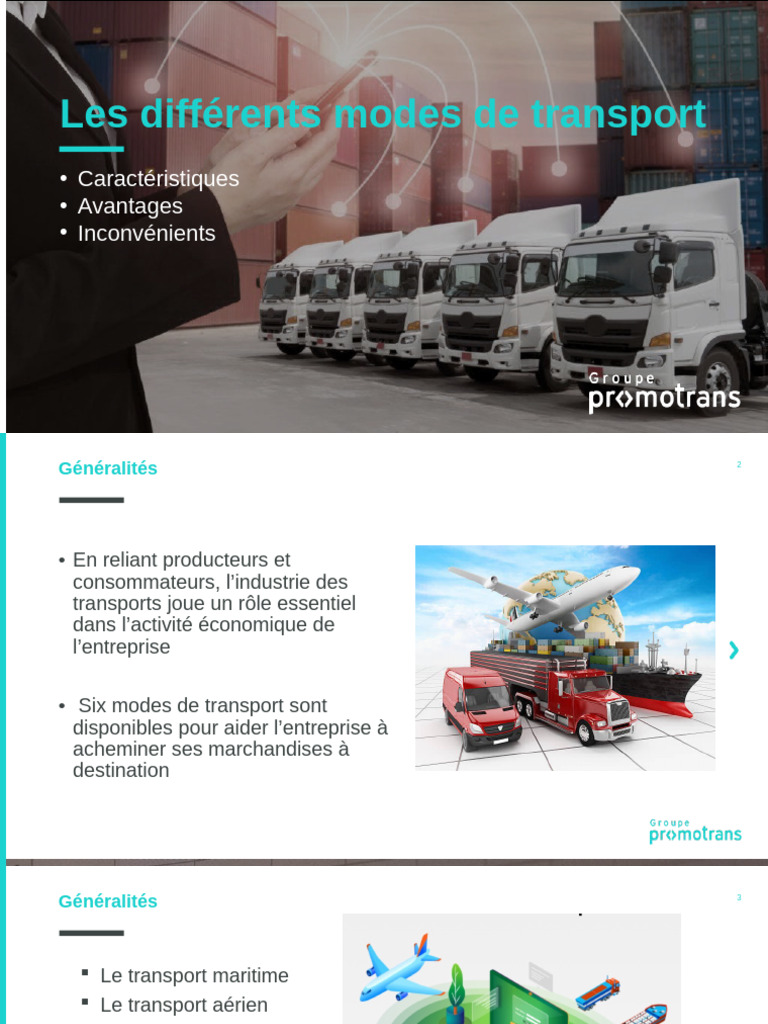 Les modes de transport | PDF | Transport | Transport intermodal