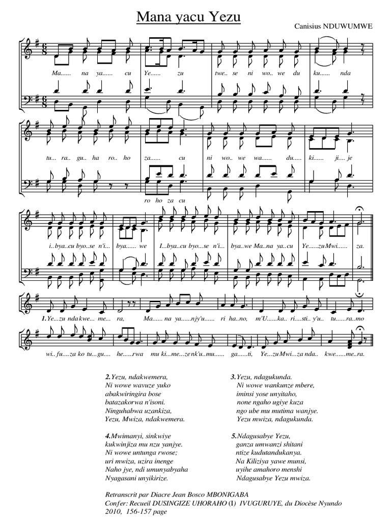 Mana Yacu Yezu - Canisius Nduwumwe Pluwjd | PDF