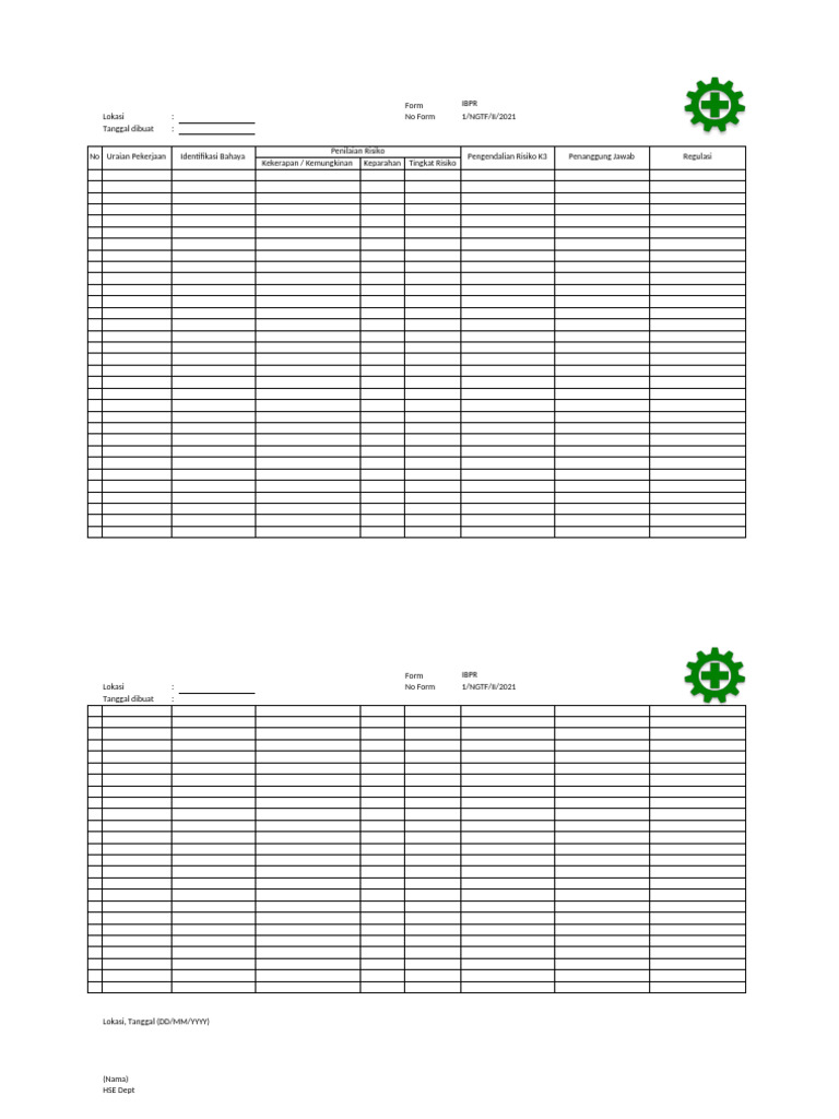Form IBPR Manajemen Resiko | PDF