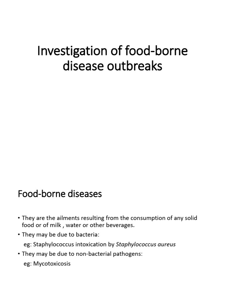 Investigation of Food-Borne Disease Outbreaks - Class | PDF | Dna ...