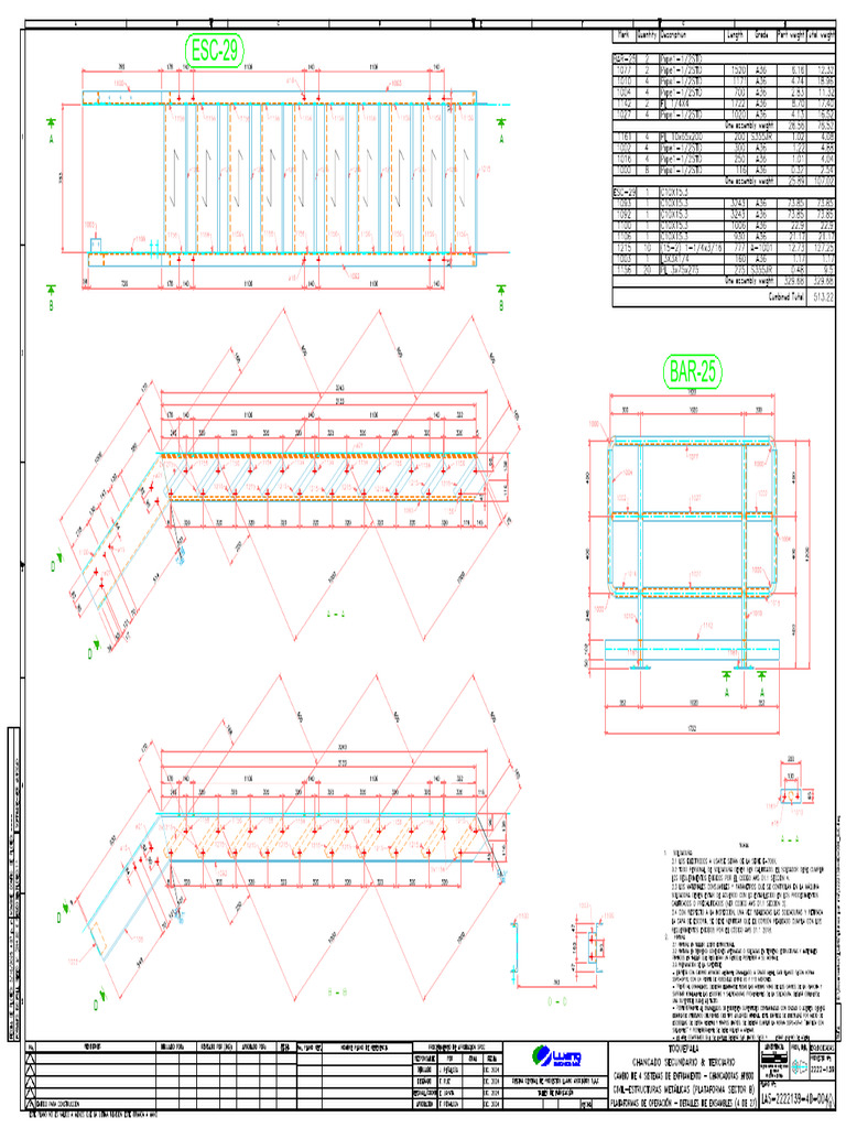 Mark Quantity Part Weight Total Weight Length Description Grade | PDF