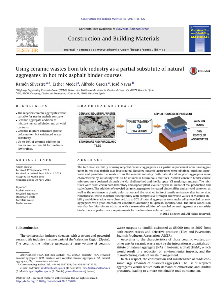 1 s2.0 S0950061813002687 Main | PDF | Construction Aggregate | Concrete