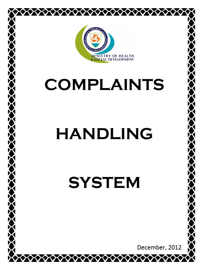 Complaints Handling System | PDF | Complaint | Healthcare Industry