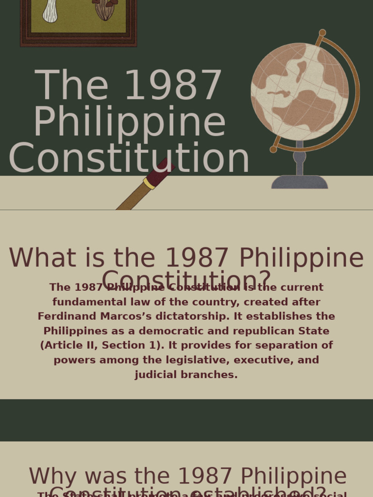 The 1987 Philippine Constitution | PDF | Constitution | Government
