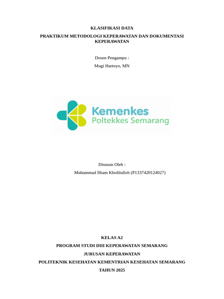 Klasifikasi Data Pasca Op. Apendiksitis - Ilham | PDF