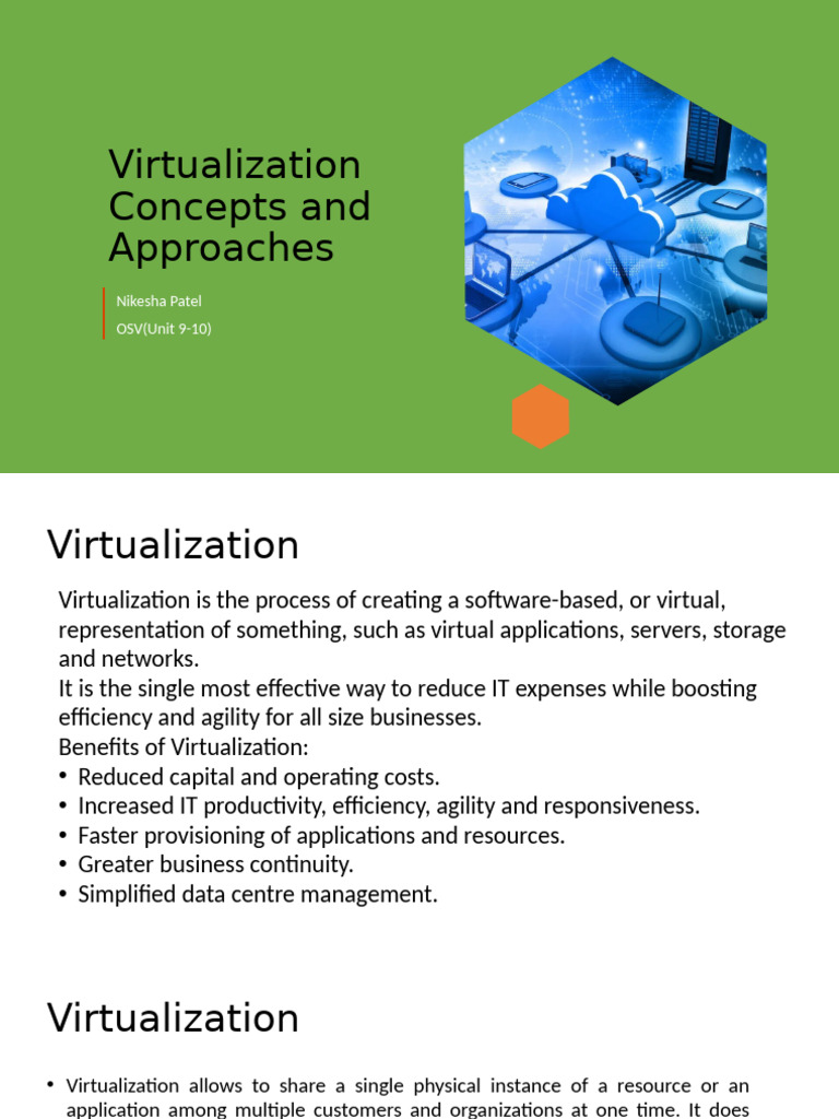 Unit9-10 - Virtualization Concepts and Approaches | PDF | Virtualization | Virtual Machine