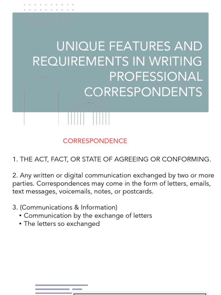 Writing Effective Professional Correspondence | PDF | University And ...