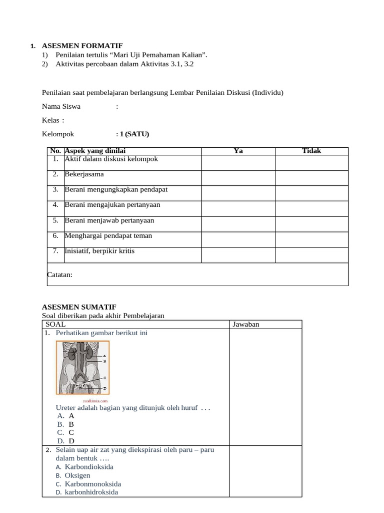 Asesmen Formatif | PDF