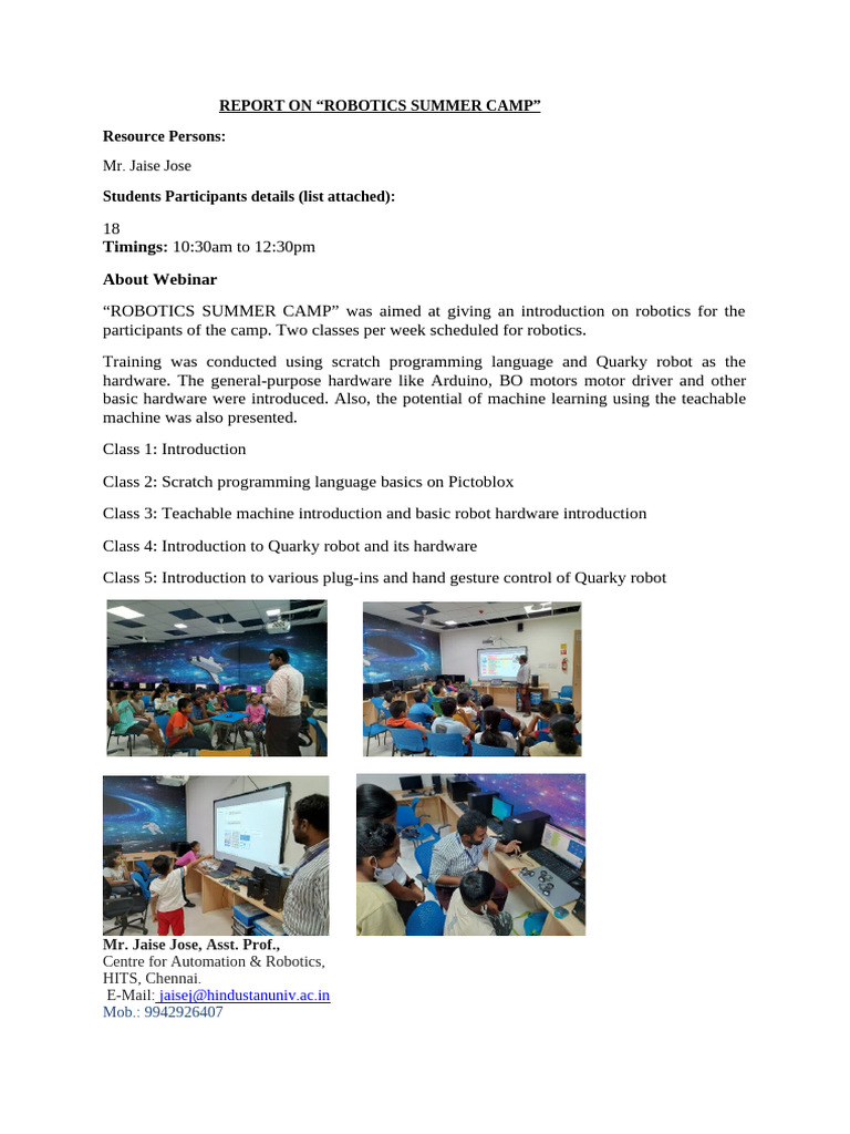 Summer camp | PDF