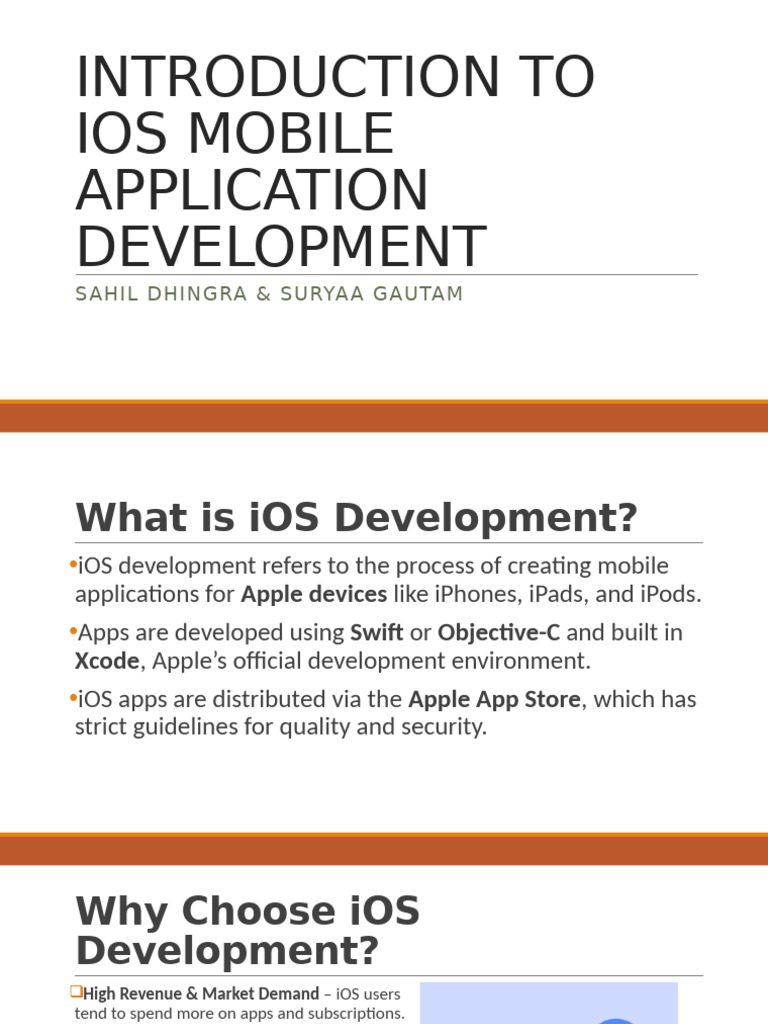 Introduction To IOS Mobile Application Development | PDF | Ios | Xcode