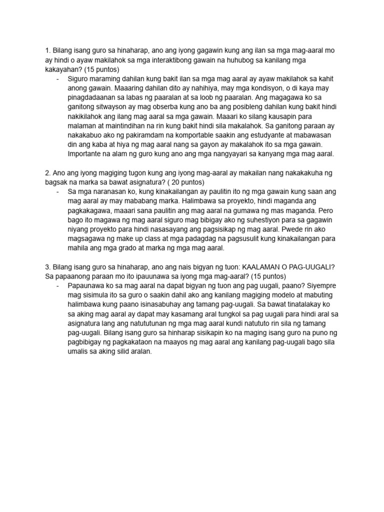 Lejarde Pinal Na Pagsusulit PDF | PDF