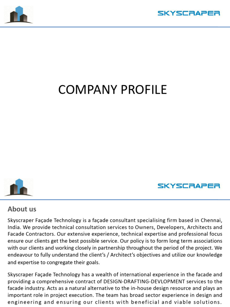 Skyscraper Façade Consulting Services | PDF | Design