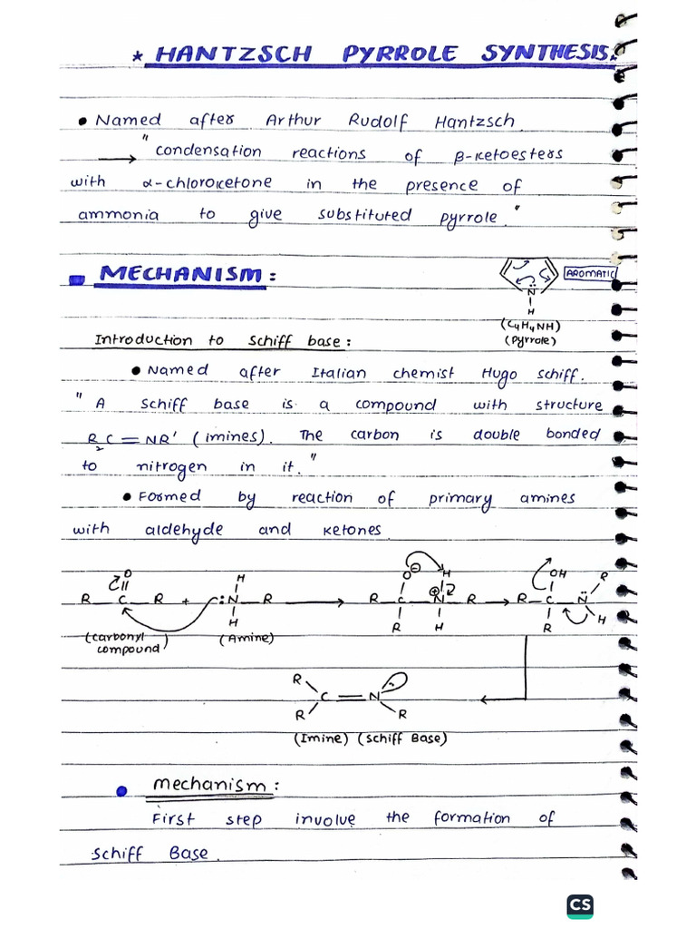 Hantzsch Pyrrole Synthesis | PDF