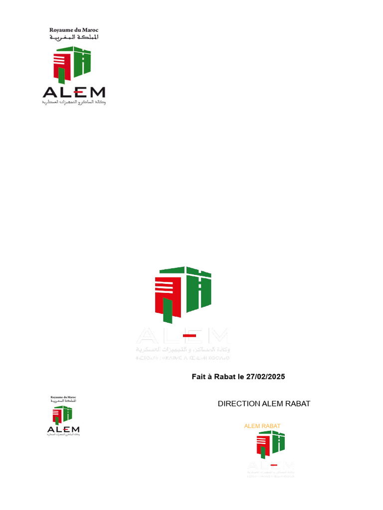Document officiel ALEM Rabat 2025 | PDF