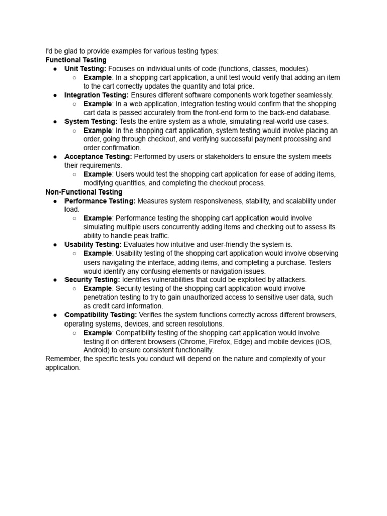 Functional Testing And Non Functional Testing Pdf Software Testing Usability